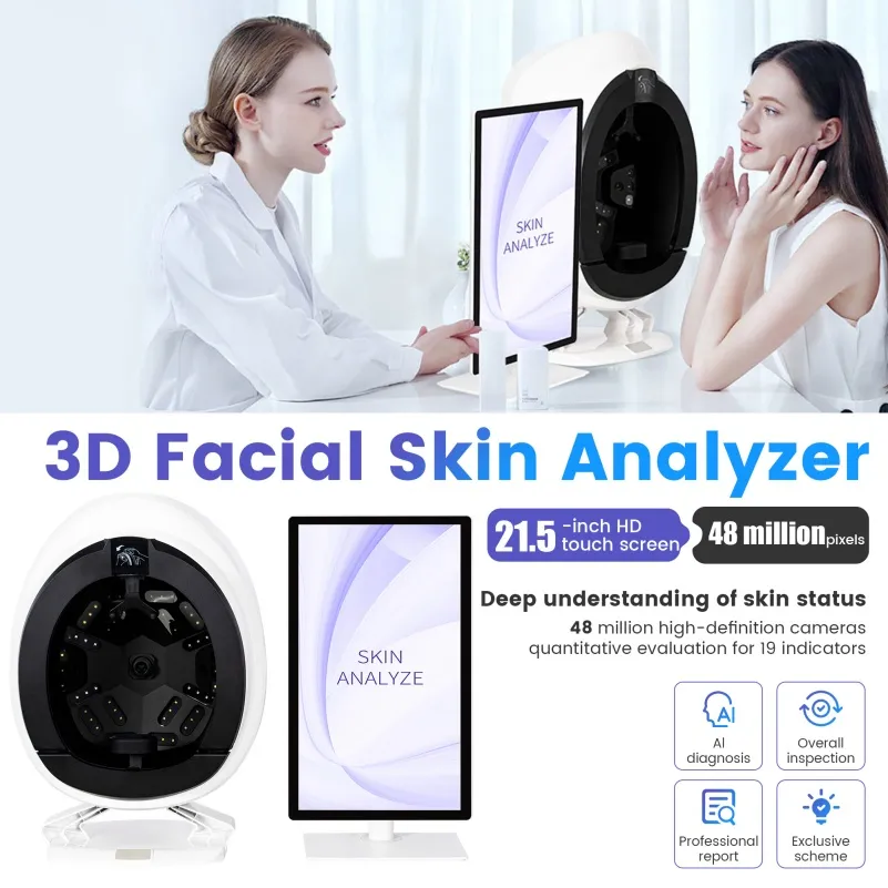 AISIA Q2 3D AI Facial Skin Analyzer Magic Mirror Skin Diagnosis With 8 ...