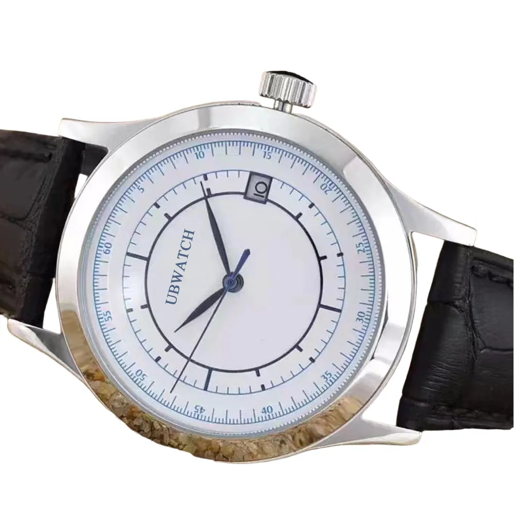 38mm Silver Automatic Mechanical Watch - Ultrathin Minimalist ...