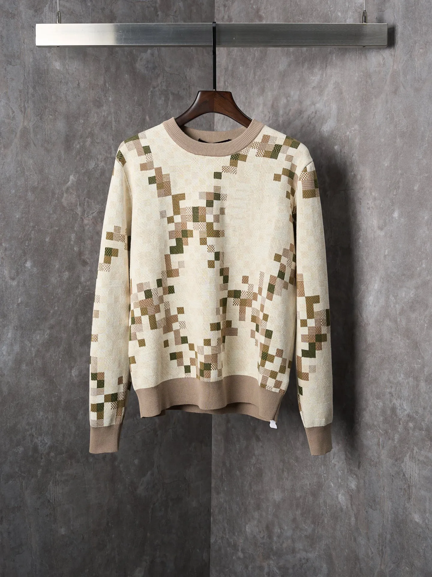 2025 Autumn Winter New Designer Sweater Fashion Grid Jacquard Design US ...