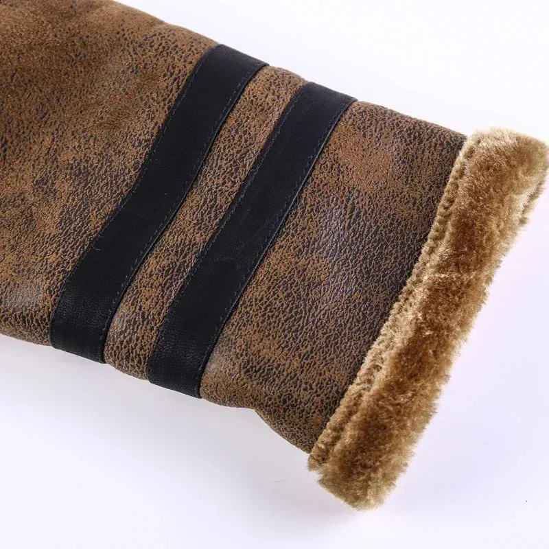 Leather Bomber Jacket for Men Slim Genuine Leather Flight Jacket Black ...