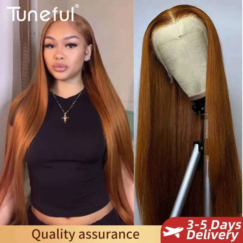 13x6 Ginger Colored Lace Front Wig, 180% Density, HD Lace Frontal ...