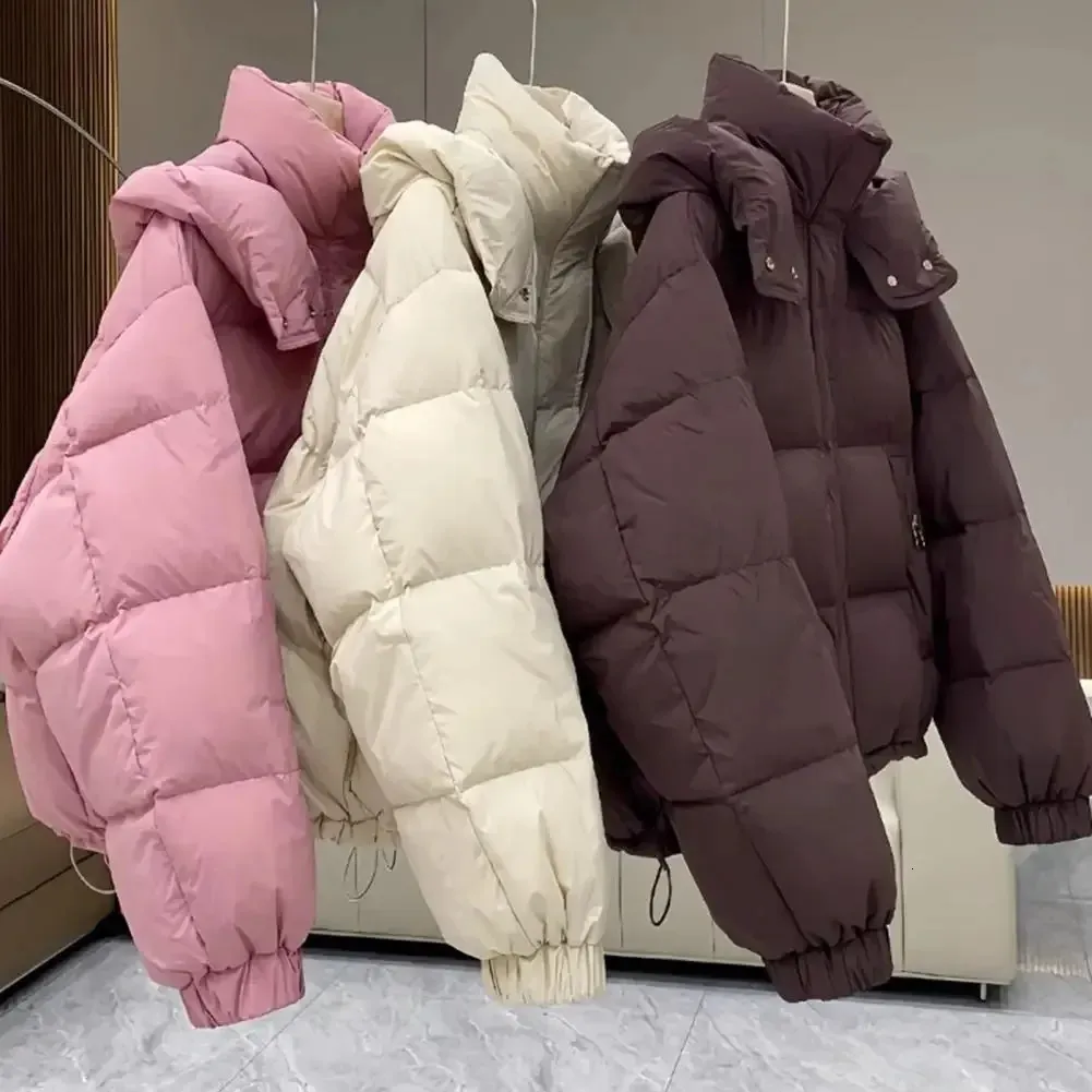 Women 2025 Winter Jacket Casual Loose Down Coat Oversize Warm Soft ...