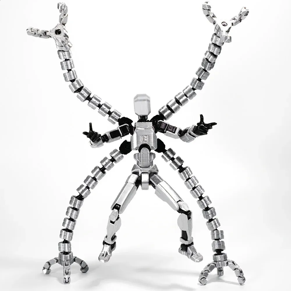Flexible 3D Action Figures: Multi Jointed Tentacle Mannequin Robot Toy ...