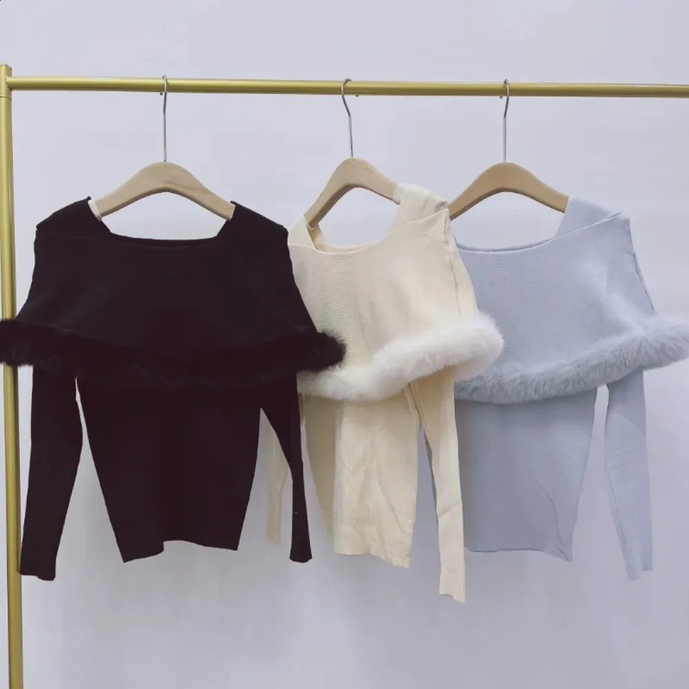 Neploe Winter Women's Jumpers: Japanese Temperament Pullover with Fur ...