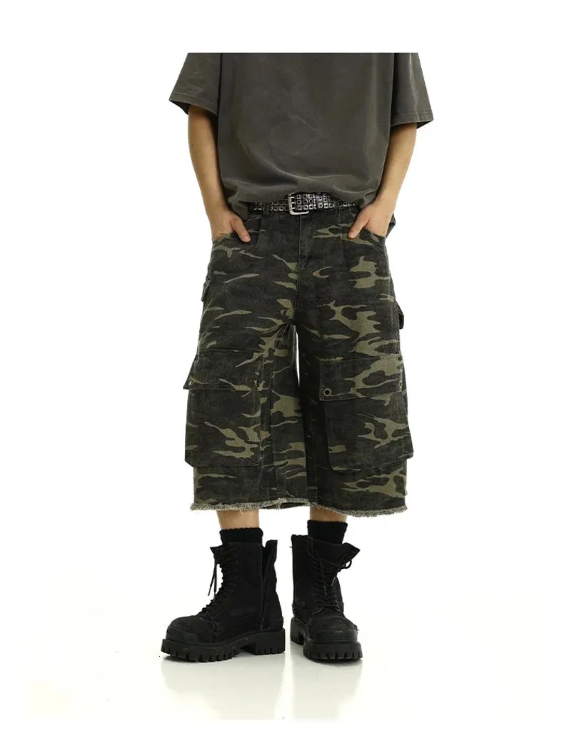 Summer Cargo Shorts for Men, Retro Y2K Camouflage Multi-Pocket Work ...