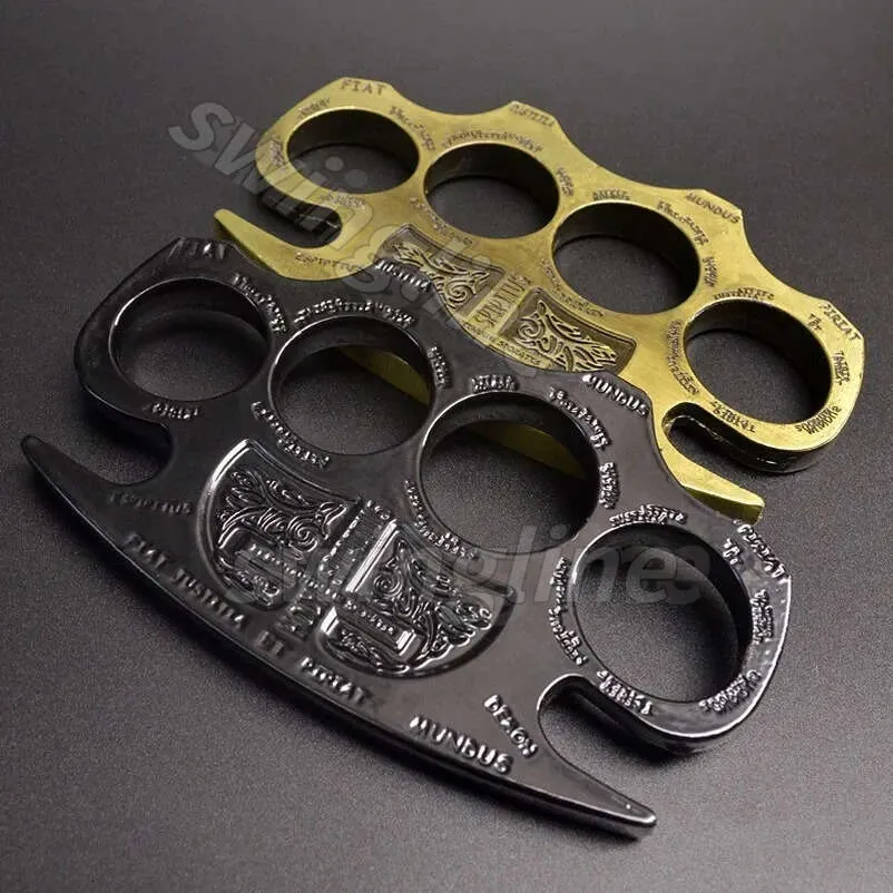 Thickened Widened Metal Brass Knuckle Duster Finger Tiger Safety Self ...