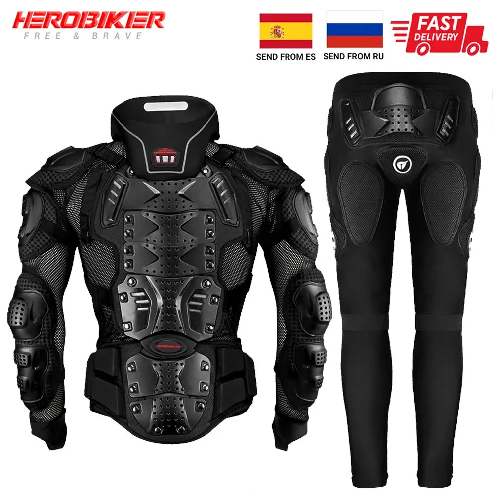 HEROBIKER Motorcycle Armor Set With Impact Resistant Plates – Full Body ...