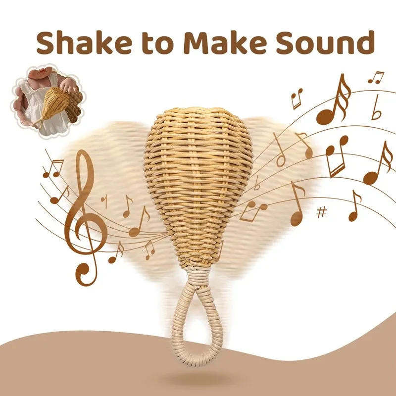 Handmade Rattan Rattles Educational Toys for Infant Sensory Development ...