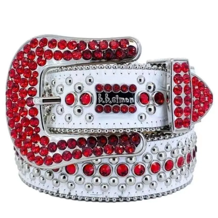 Dia Classic Rhinestone PU Belt with Black Buckle for Unisex Men ...