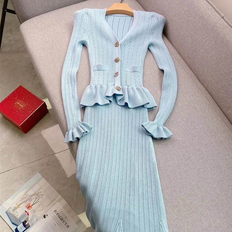 Bodycon Sweater Dress Floor-Length Knitted Synthetic Fiber Short Sleeve ...