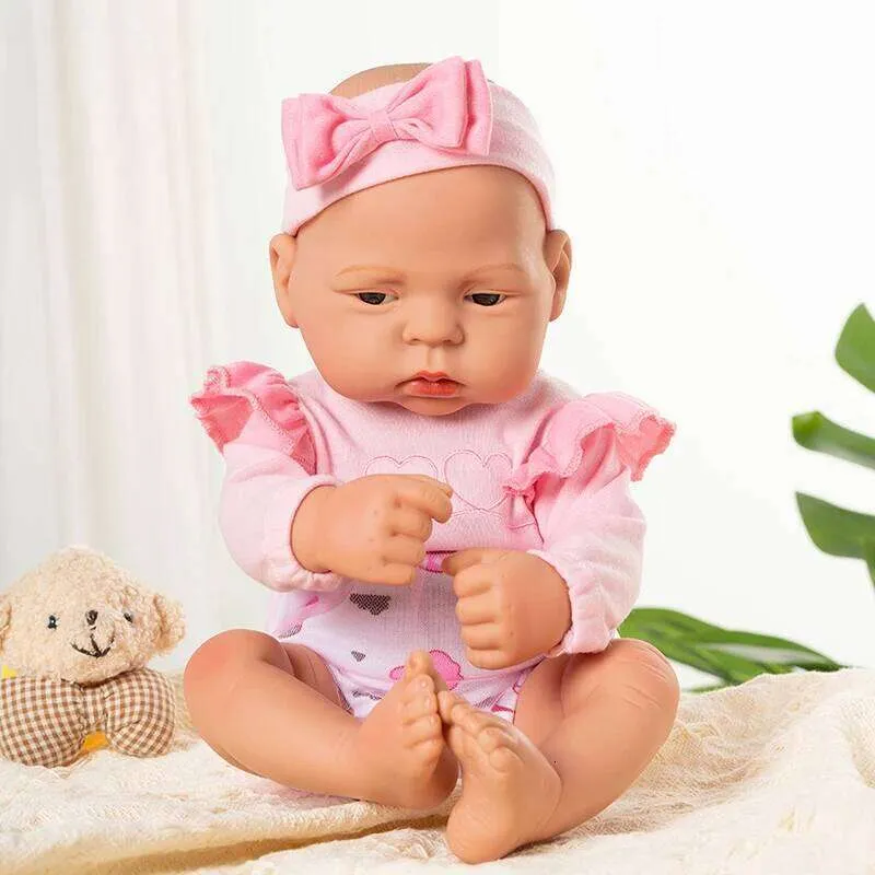 17inch 45cm Full Body Silicone Reborn Baby Doll Girl Lifelike Bebe Doll ...