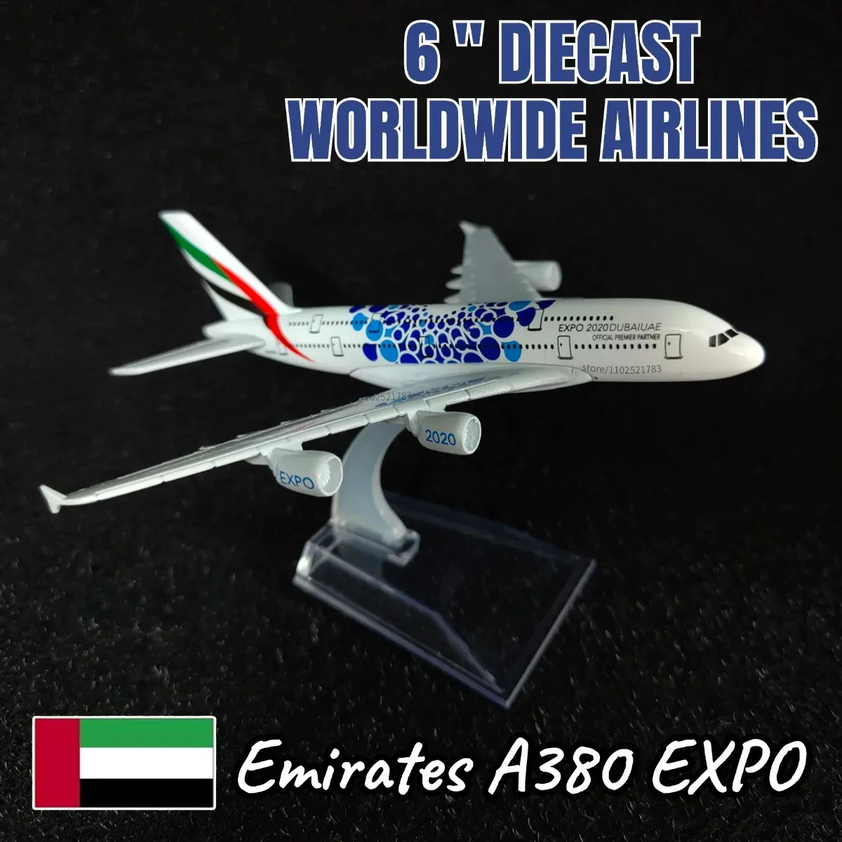 Metal Diecast Aircraft Models 6 Inch Scale Airbus & Boeing 330, 380 ...