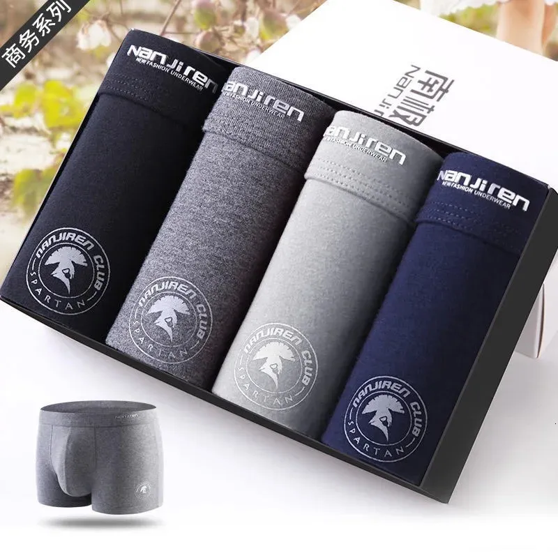 Plus Size Mens Cotton Boxer Shorts Solid Color Comfortable Underwear ...