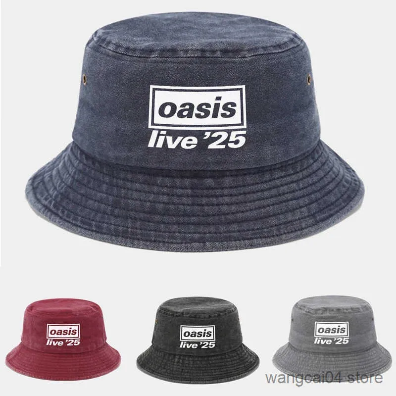 Oasis Printed Washed Bucket Hat for Men and Women, Party Music Outdoor ...