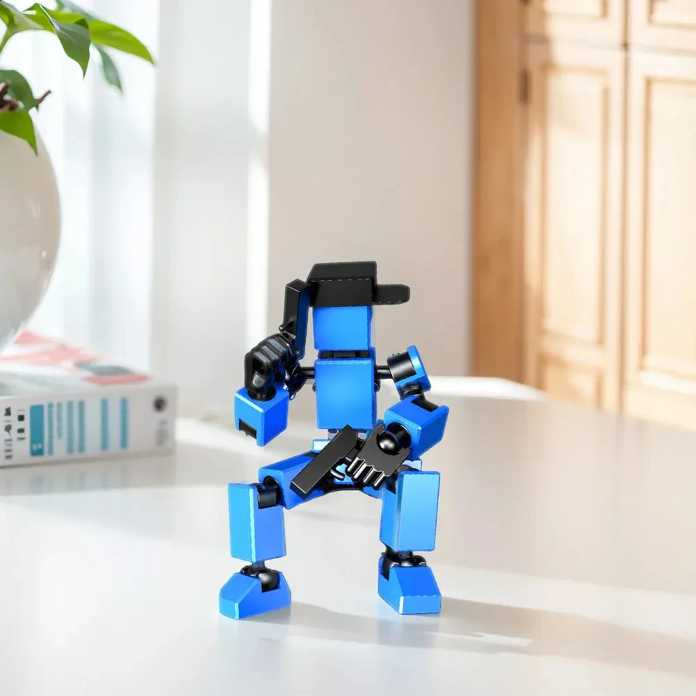 13 Robot Action Figure Mini Full Body Mechanical Movable Toy for Desk ...