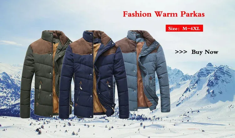 Dimusi Winter Warm Jacket For Men, Fashion Thermal Parkas Coats, Casual ...