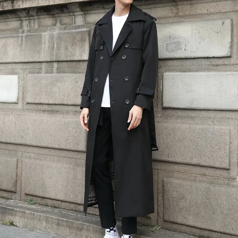 Mauroicardi Men's Trench Coat: Double Breasted Overcoat, Spring Autumn ...