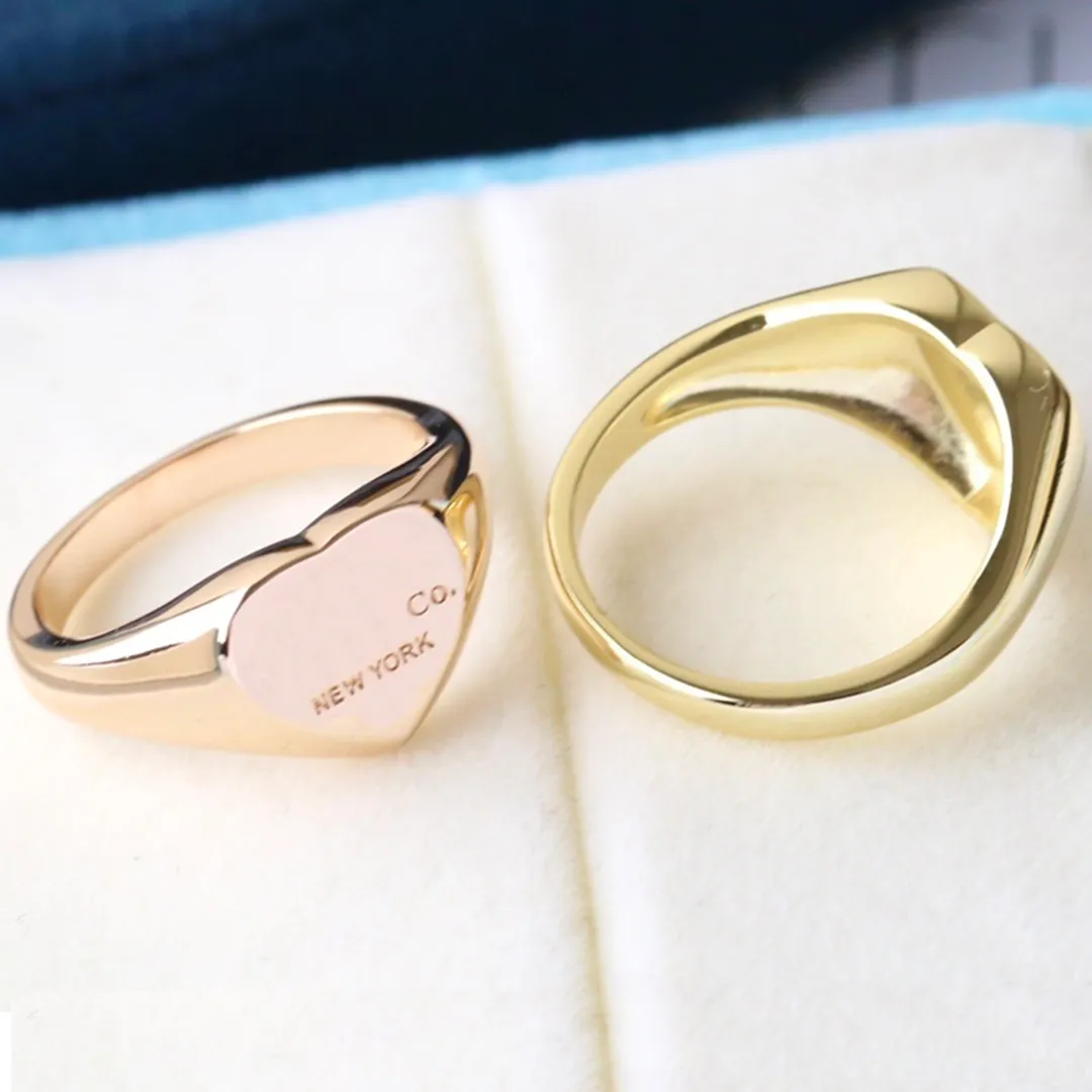 Women Ring Gold Letter Band Designer Couple Rings,... From Cafe0221 ...