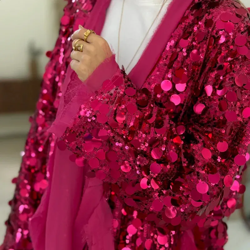 Sequins Lace-Up Fashion Coat for Women, Glitter Party Street V-Neck ...