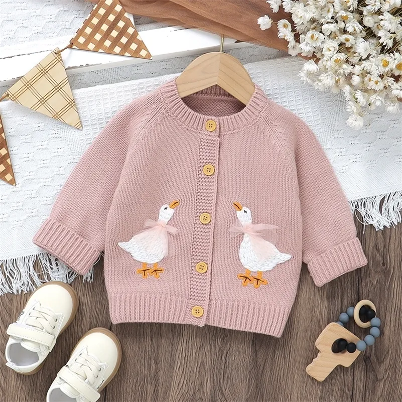 Baby Sweater Knit Infant Boy Girl Cardigan Long Sleeve Autumn Cartoon ...