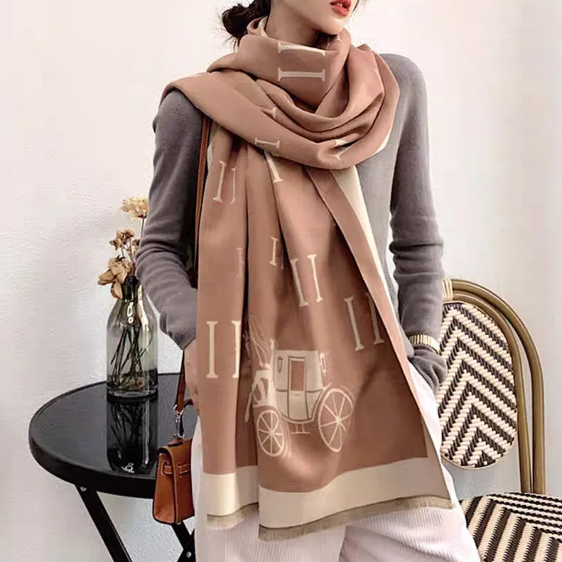 Cashmere Wool Designer Ladies Cashmere Scarf For Women Classic And Warm ...