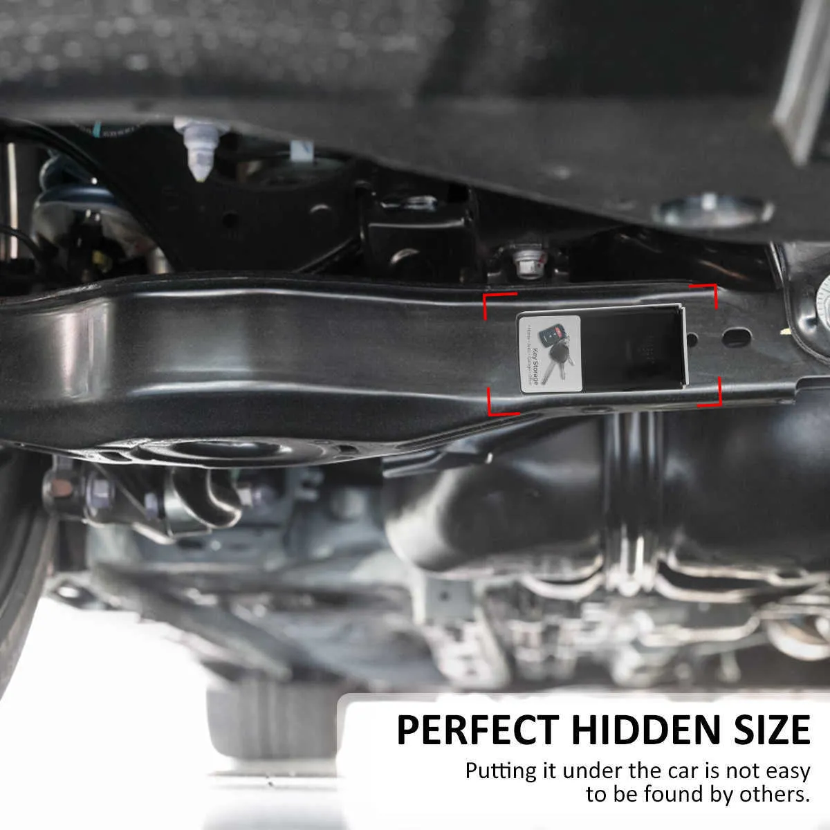 Magnetic Key Box Durable Black Plastic Key Holder with Strong Magnets ...