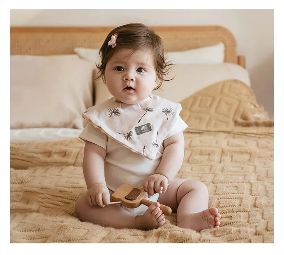 Baby Scarf Winter Warm Double-Sided Soft Adjustable Button Bib with ...