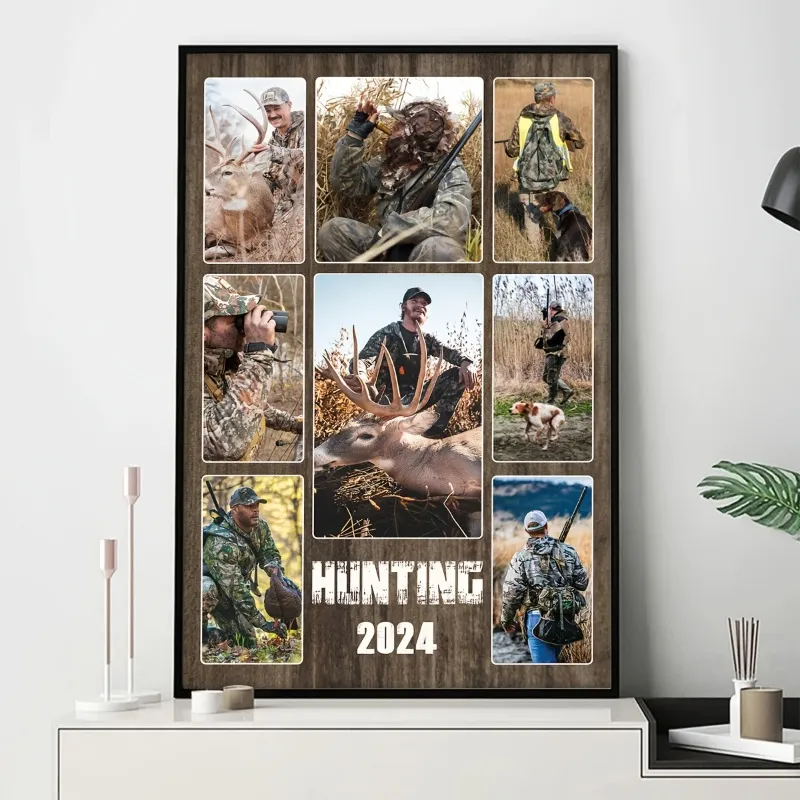 Custom Hunting Memories Collage Cloth Deer And Wildlife Photo Wall Art ...