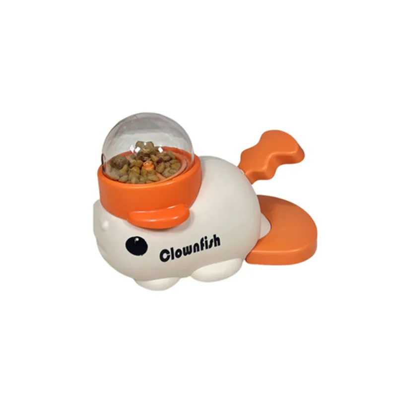 Interactive Dog Treat Dispenser Clown Fish Bowl Plastic Pet Toy for ...