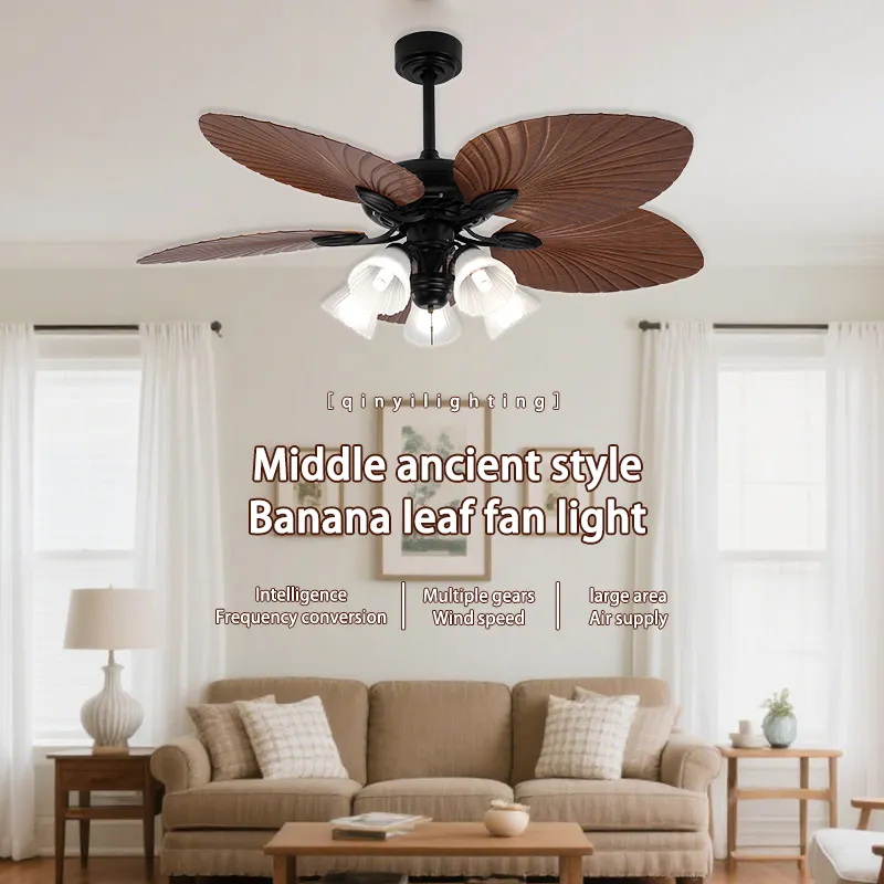 Medieval Banana Leaf Farmhouse Style Ceiling Fans With Smart Inverter ...