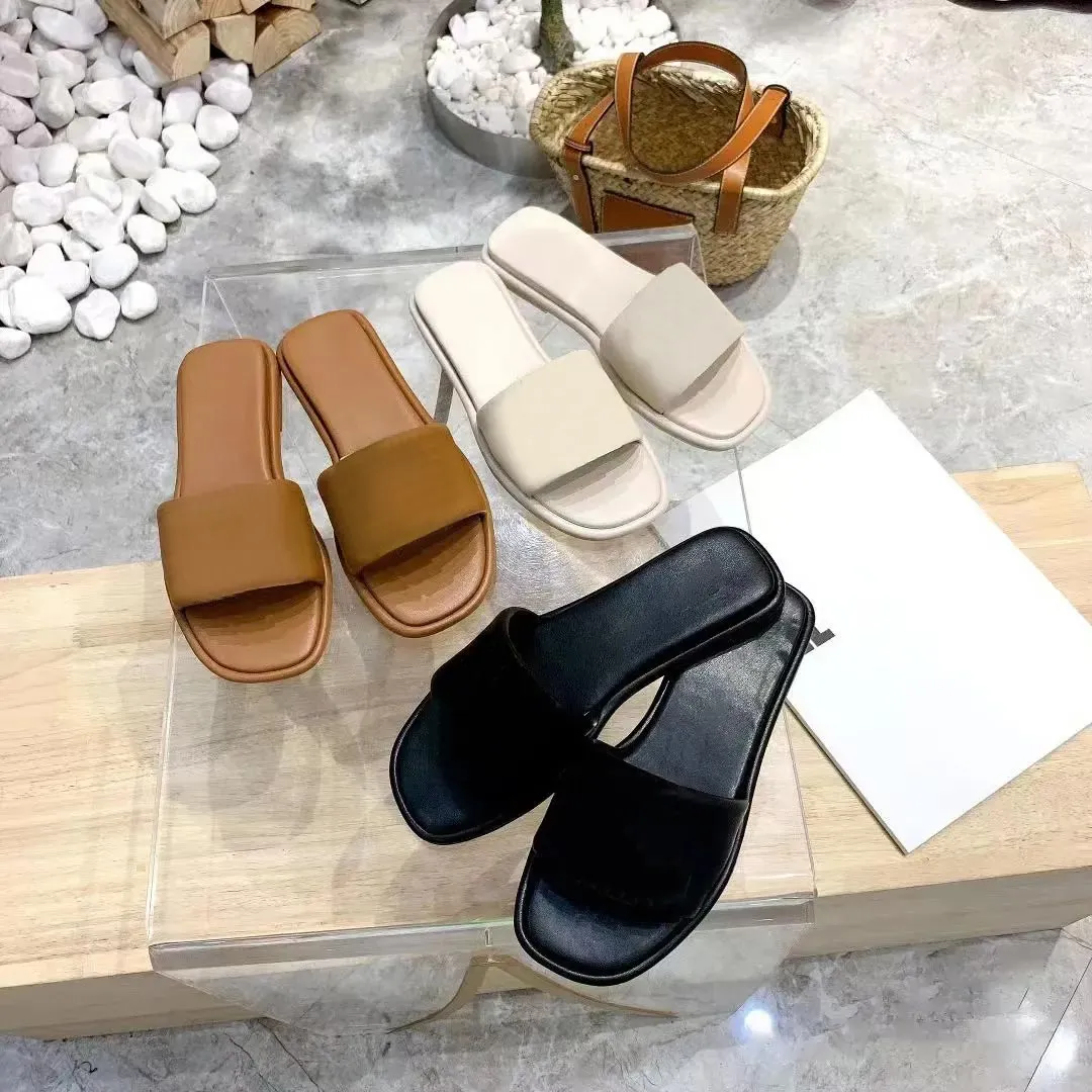 Woman Shoes Designer Flat Slide Sandals - Platform Loafers Slippers ...