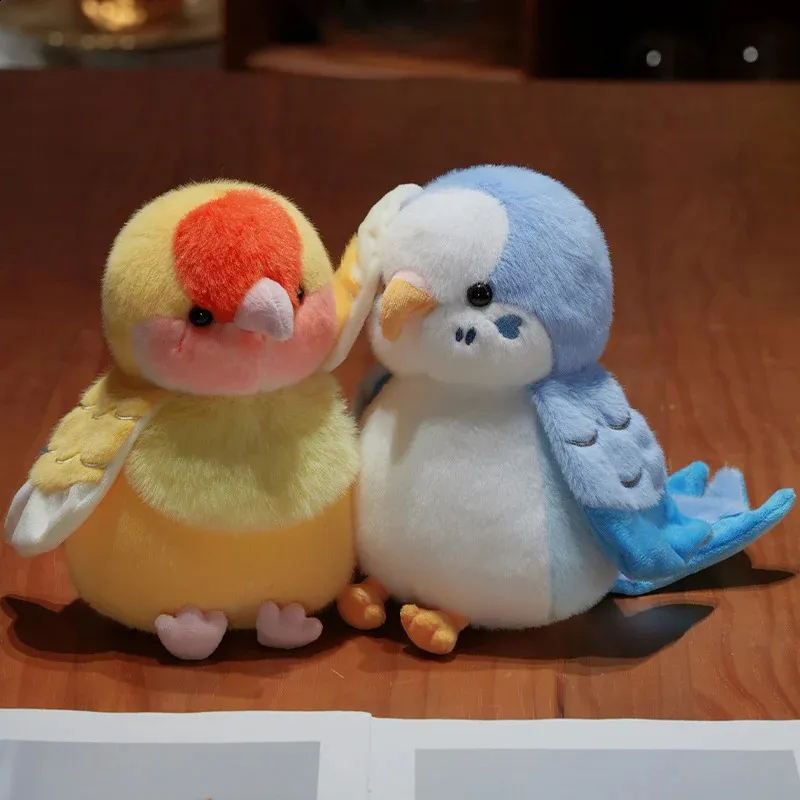 Bird Finger Puppet Plush Parrot Hand Puppet Stuffed Animal Blue Parrot ...