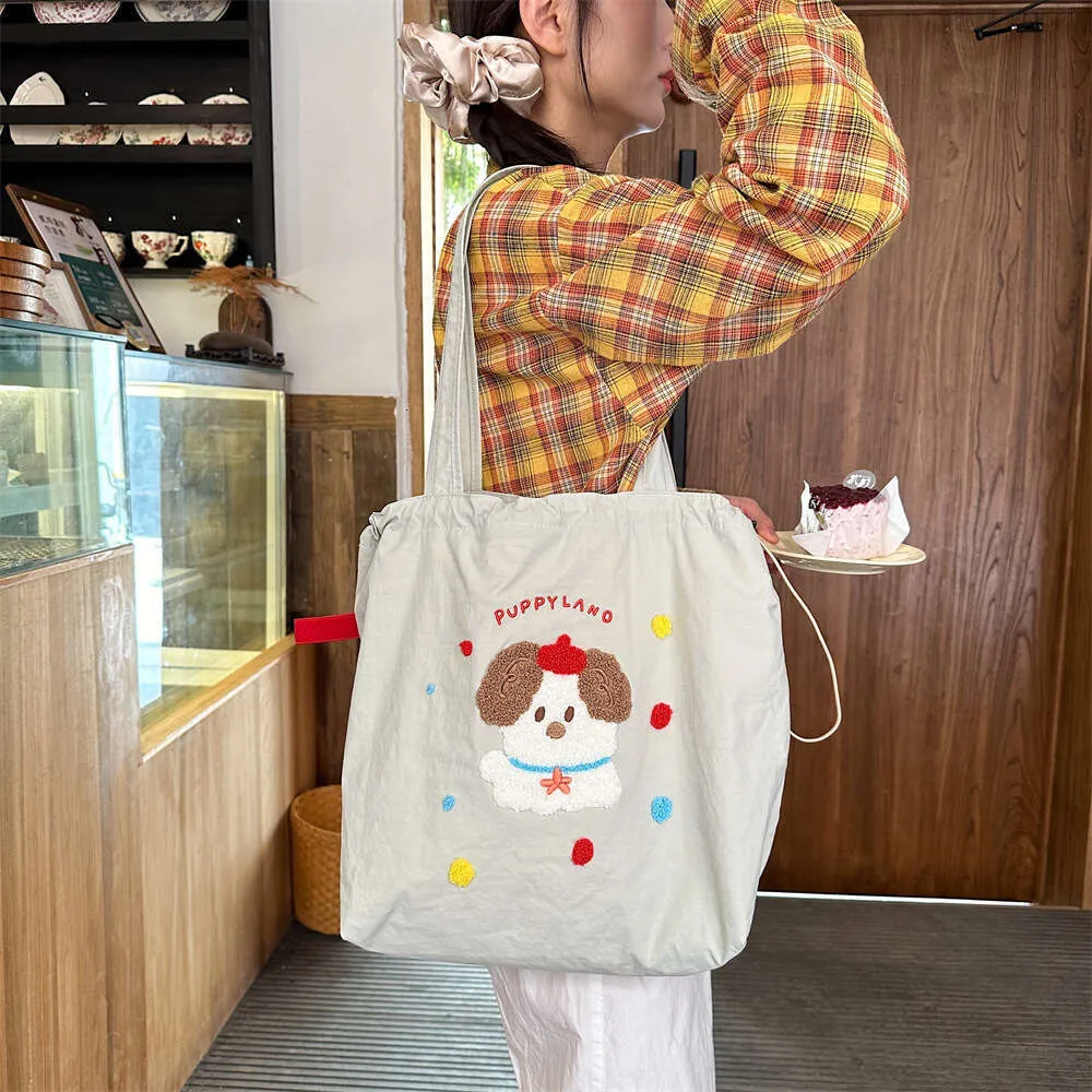 Korean Style Canvas Large Capacity Shoulder Travel Student Commuter Bag ...