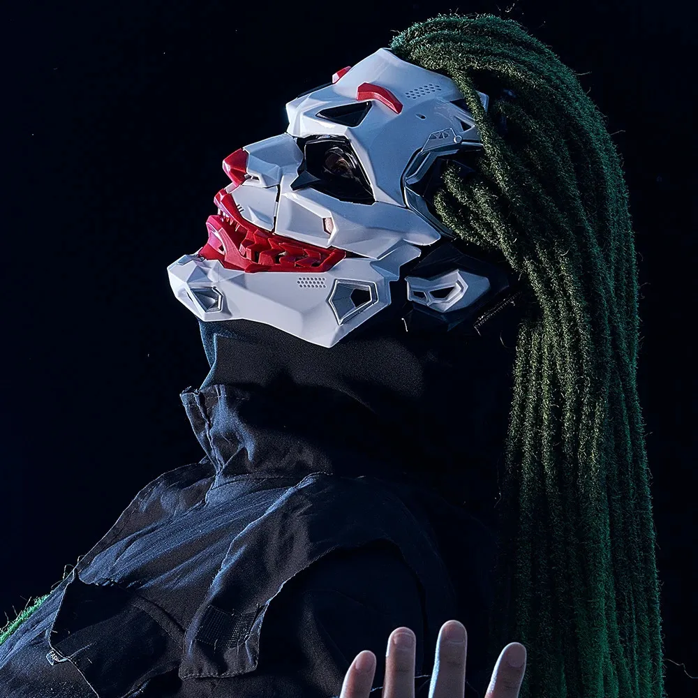 Joker Masks Cyberpunk Clown Braided Resin Cosplay Masks Custom ...