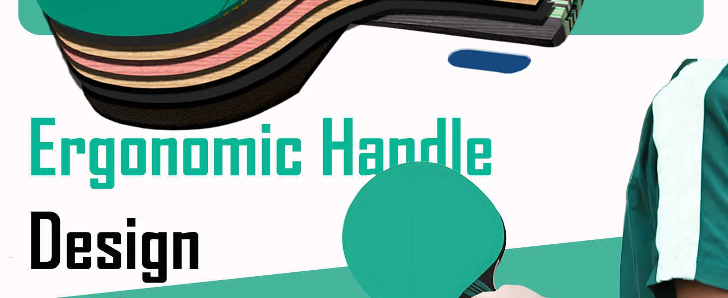 Ping Pong Paddles Table Tennis Paddle Set with Advanced Speed Control ...