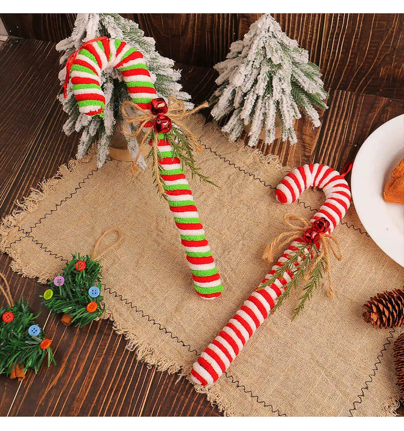 Candy Cane Christmas Tree Decoration Handheld Hook Red and White ...