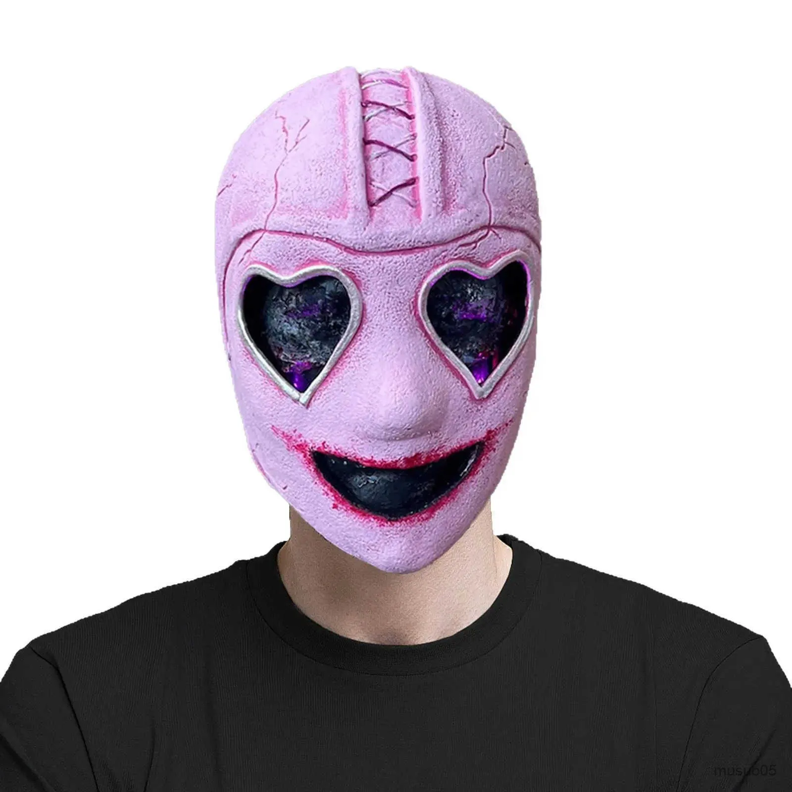 Halloween New Heart Eyes Latex Mask Headgear Masquerade Party Masks ...