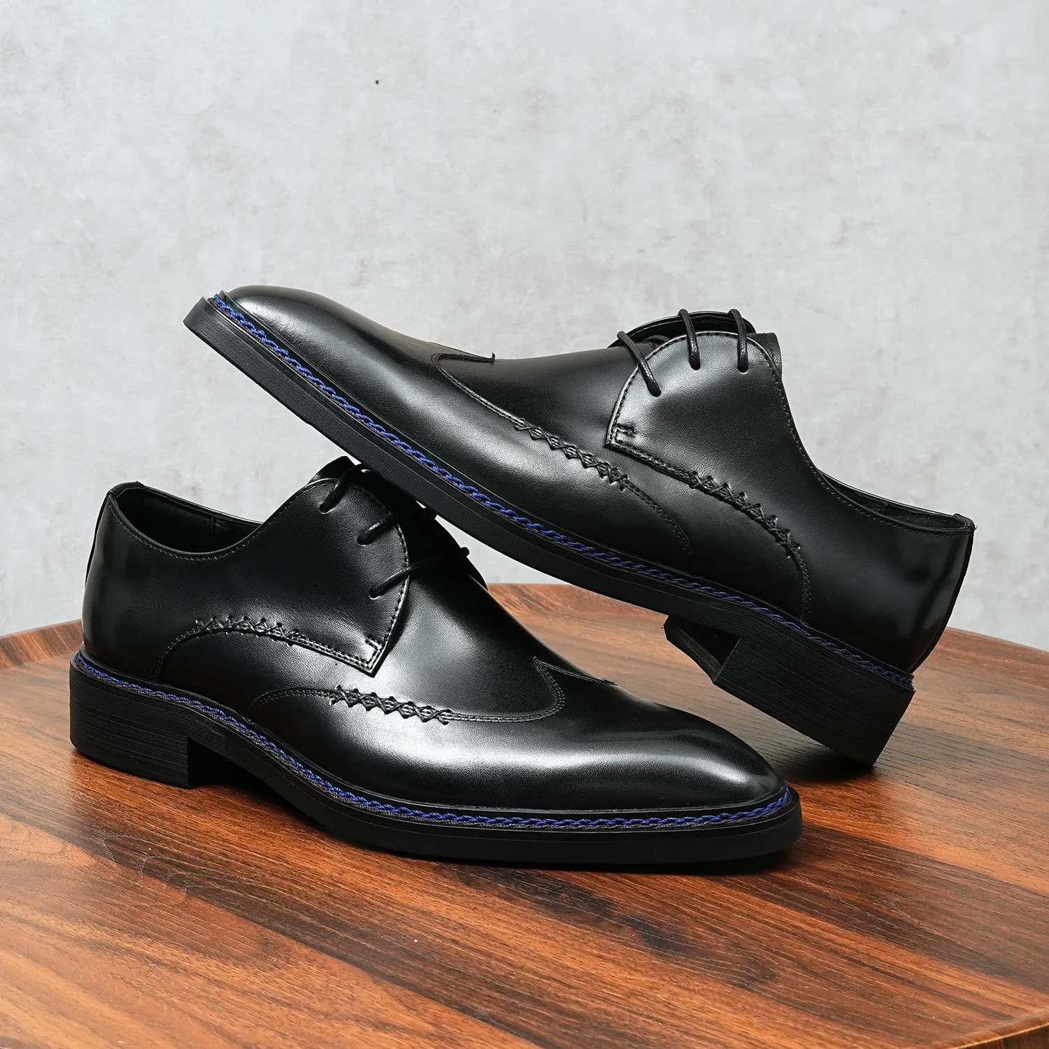Wholesale Handmade Mens Genuine Leather Slip On Loafers Wedding Dress ...