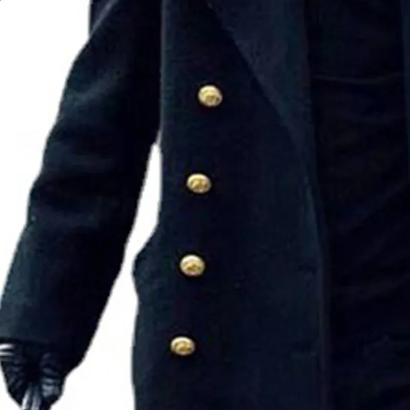 Overcoat: Men's Classic Double Breasted Woolen Windbreaker for Business ...