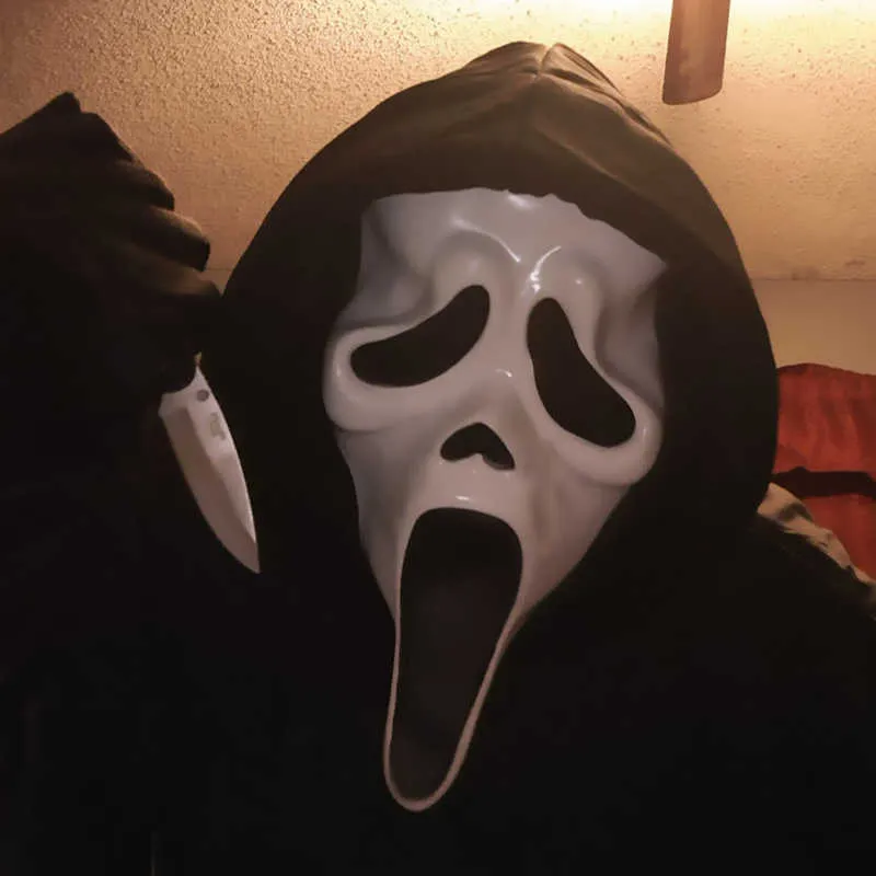 Halloween Cosplay Horror Funny Screaming Grimace Mask Scary Headgear ...