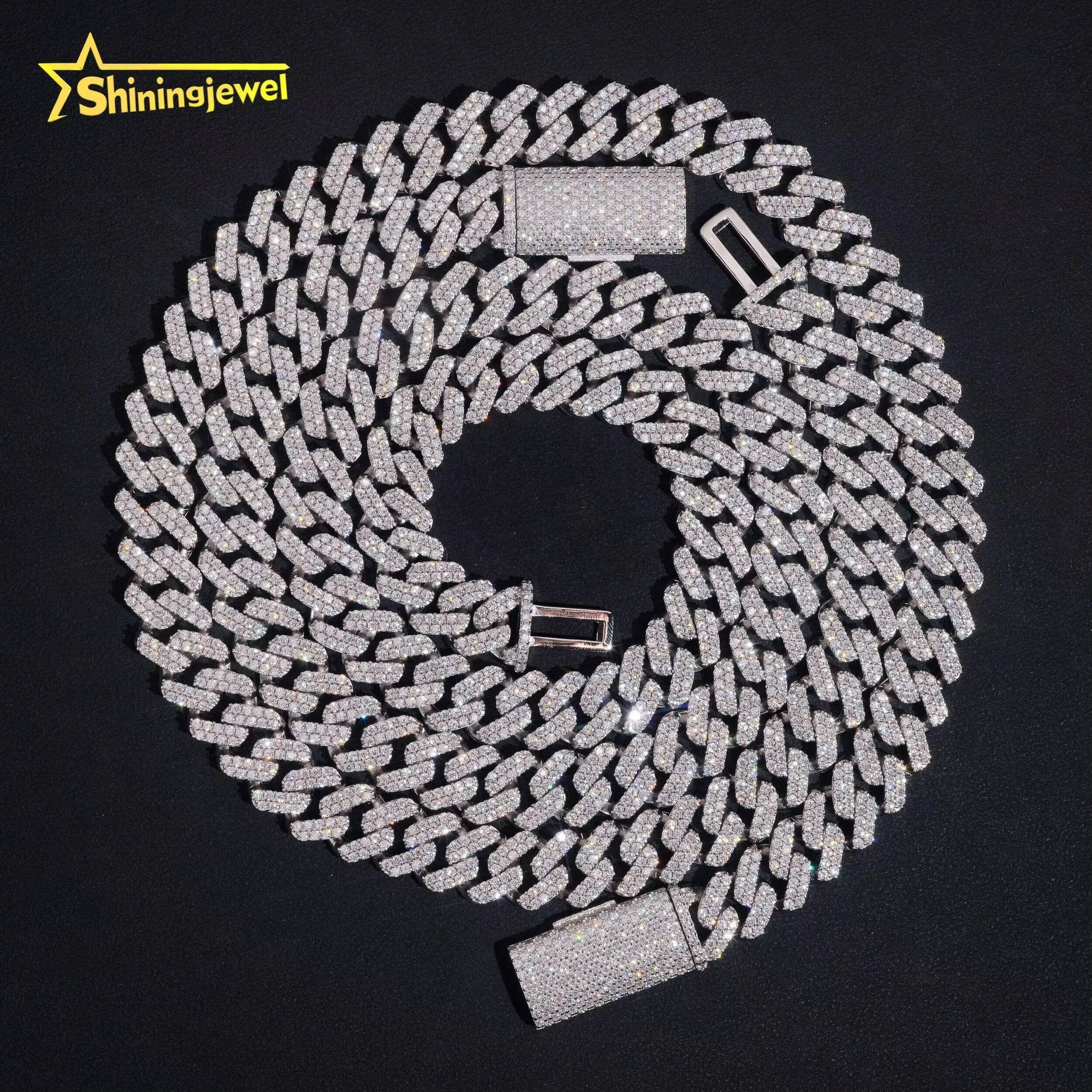 Rapper Chain Necklace 125mm 925 Sterling Silver Cuban Link Chain with ...