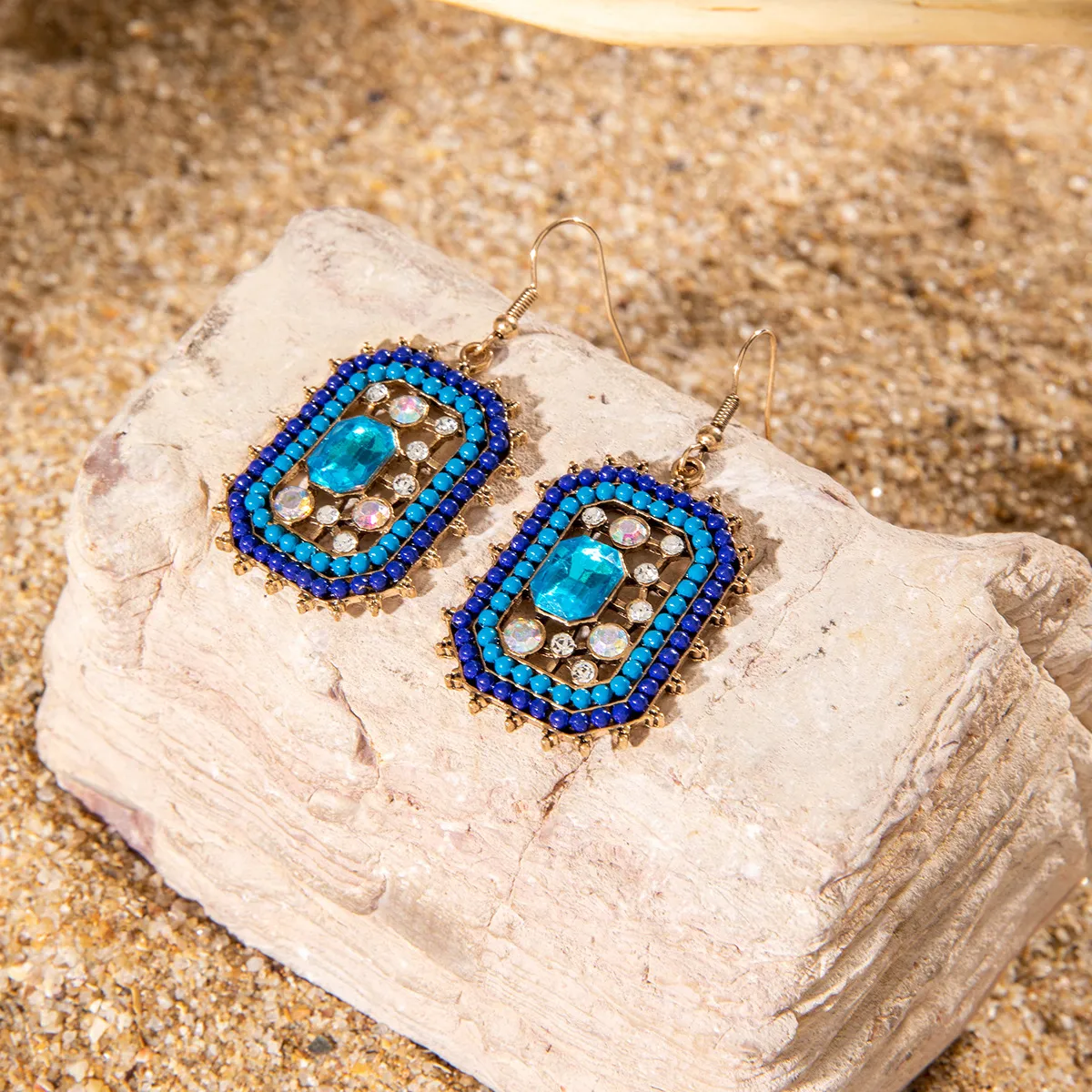 Designer Three-Dimensional Floral Carved Studs Earrings with Heart ...