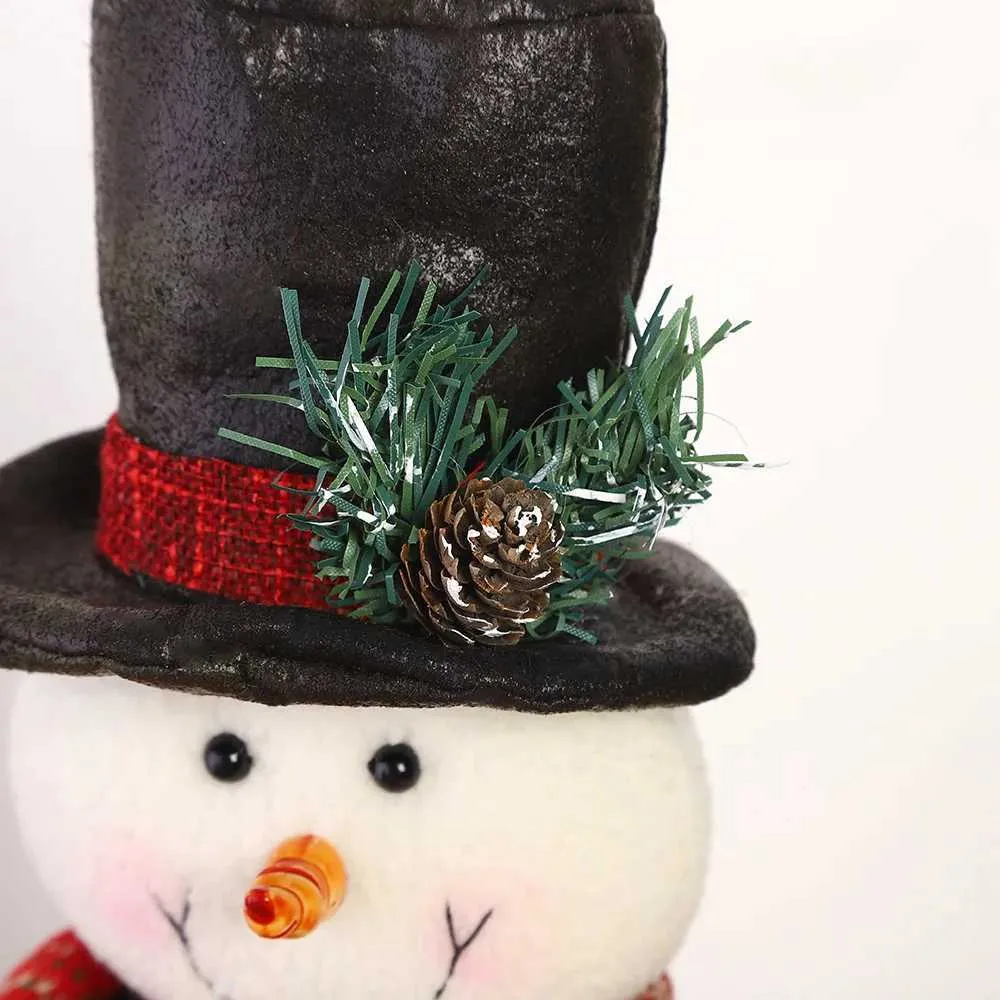 Christmas Snowman Desk Ornament Telescopic Polyester Holiday Decor for ...