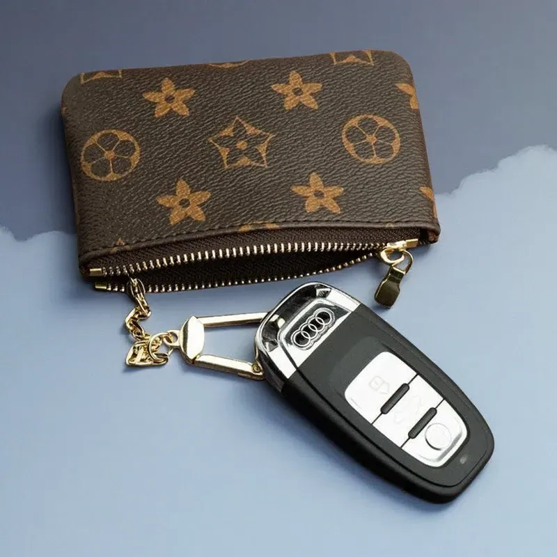 Designer Zippy Wallets Leather Key Pouch & Coin Purse With Key Ring ...