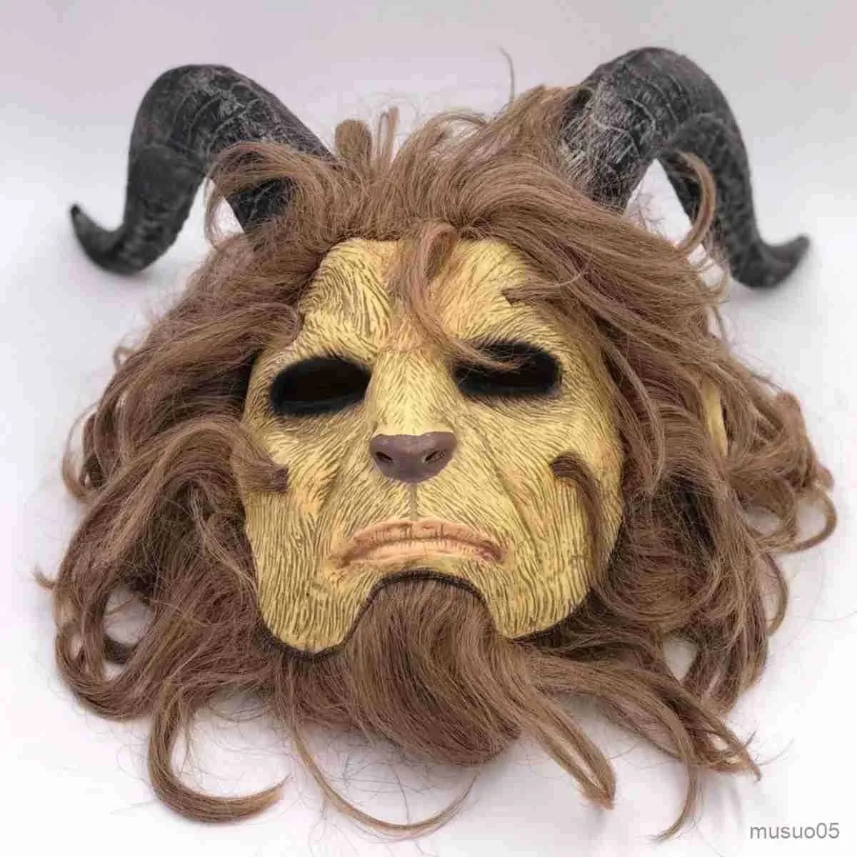 Beauty The Beast Adam Prince Latex Cos Monkey Face Mask For Halloween ...