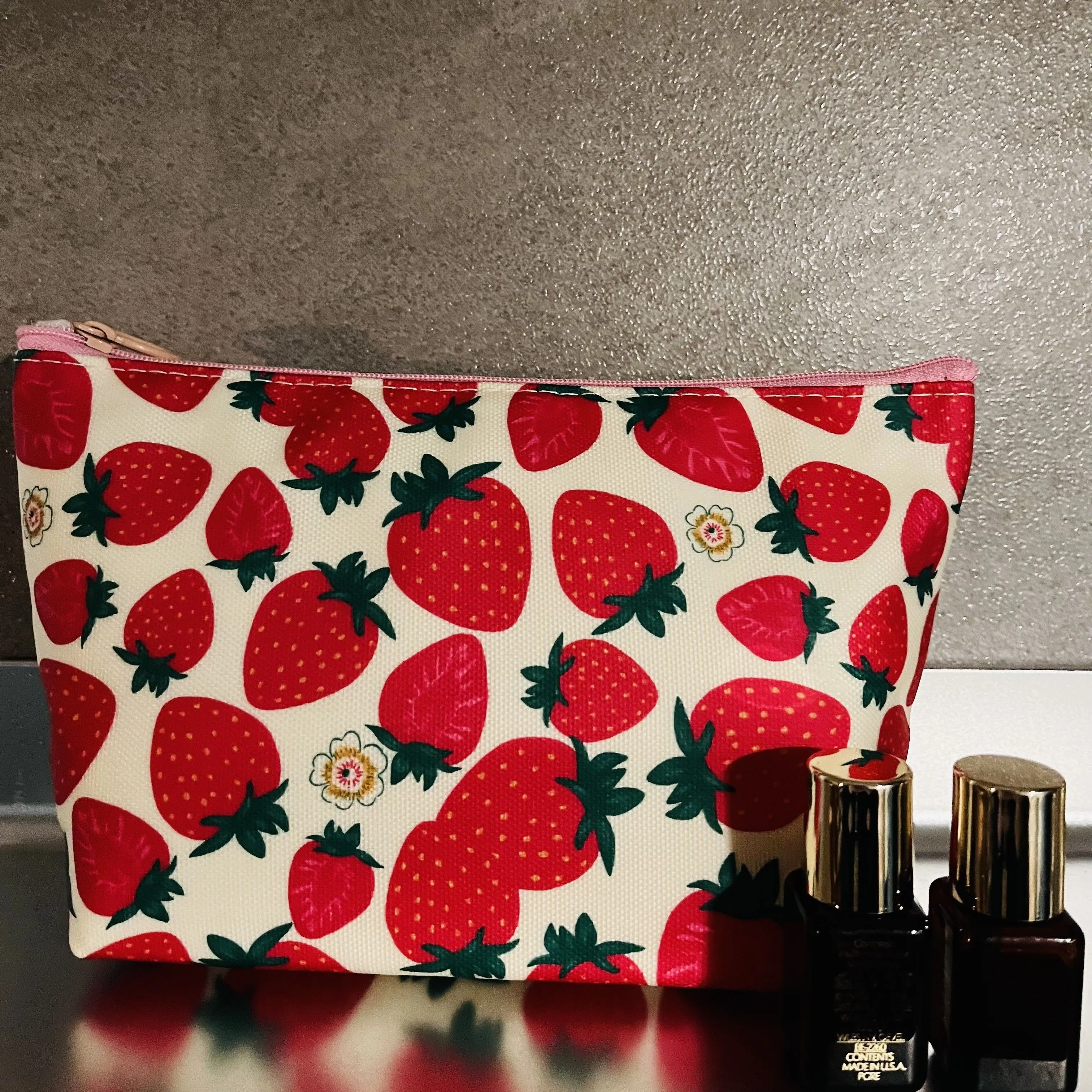 Extra large solid color cosmetic bag for women travel storage from ...