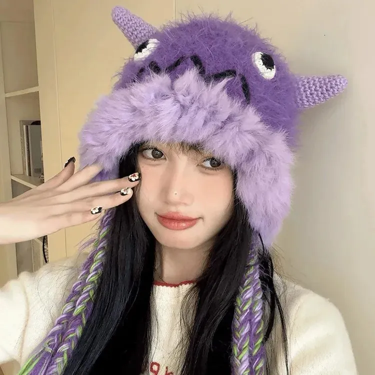 Cute Animal Beanie Hats For Women And Girls Thick Warm Winter Caps With ...