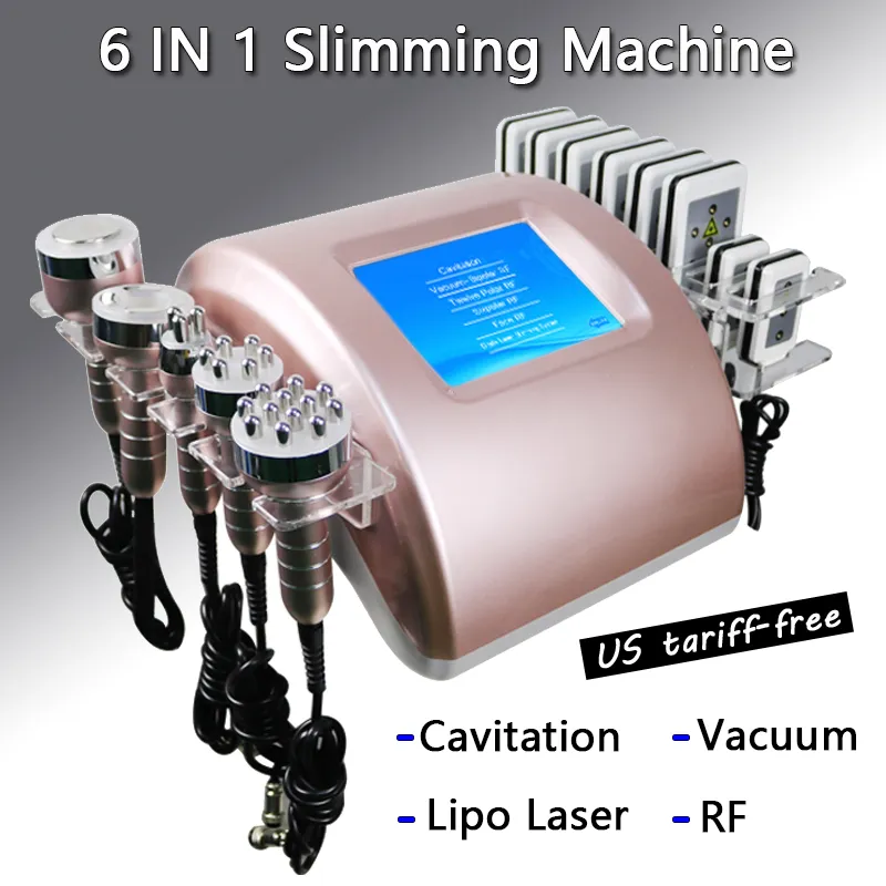 40K Cavitation Machine: 6-in-1 Body Slimming, Fat Reduction, Vacuum RF ...