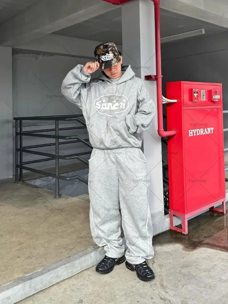 Y2K Street Hip Hop Trendy Fashion Loose Men's Suit American Harajuku ...