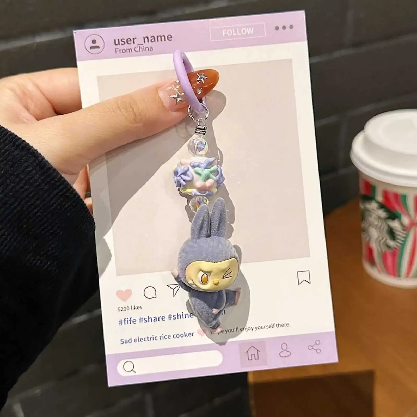 Cute Labubu Plush Keychain - Adorable Doll Pendant, Phone Charm, Bag ...